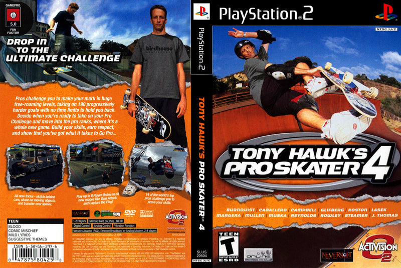 Tony Hawk s Pro Skater 4 PS2